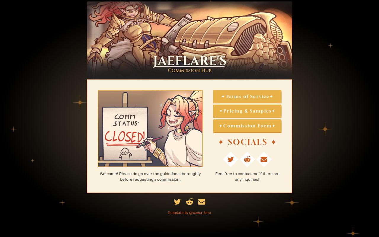 Jaeflare's Commission Hub